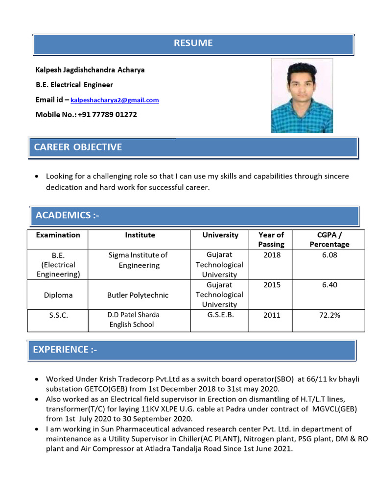 Kalpesh cv-7 | PDF
