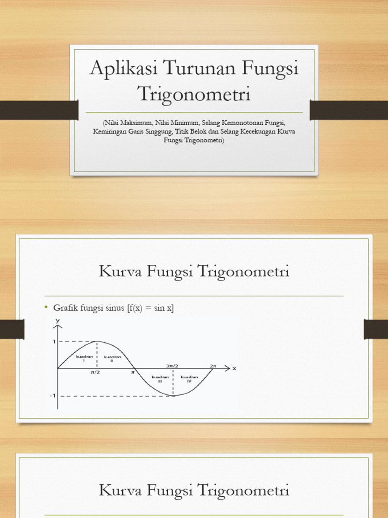 Aplikasi+Turunan+Fungsi+Trigonometri | PDF