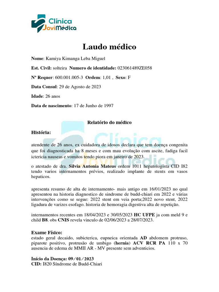 Laudo Médico | PDF