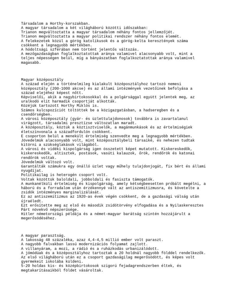 Horthy - Korszak MEDIUM | PDF