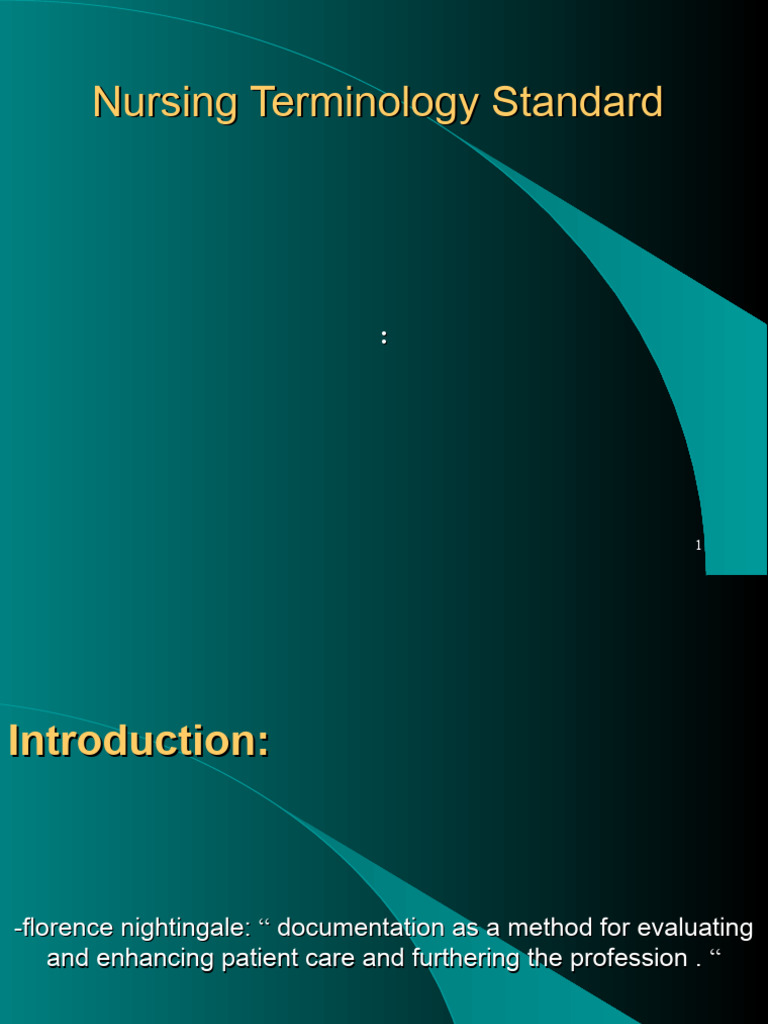 Nursing Terminology Standard | PDF | Self-Improvement