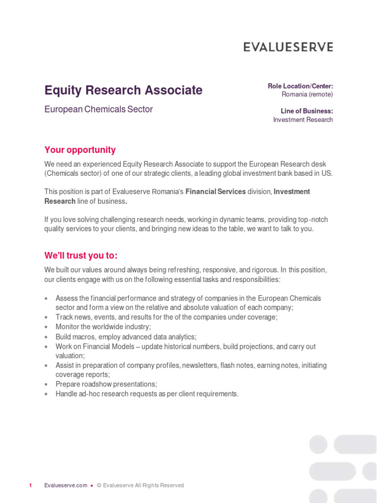 Evalueserve - Equity Research | PDF | Computer Programming | Securities ...