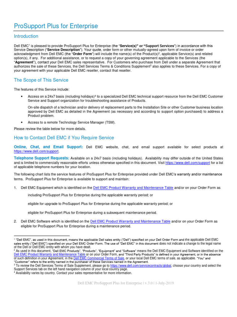 Dell EMC-prosupport-plus-option | PDF