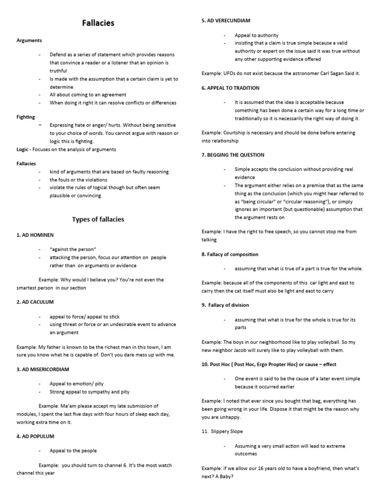Fallacies | PDF
