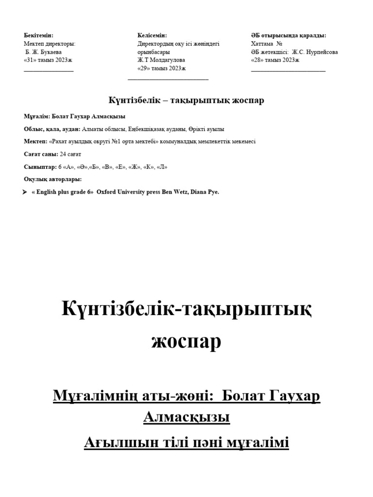 КТП титулка | PDF