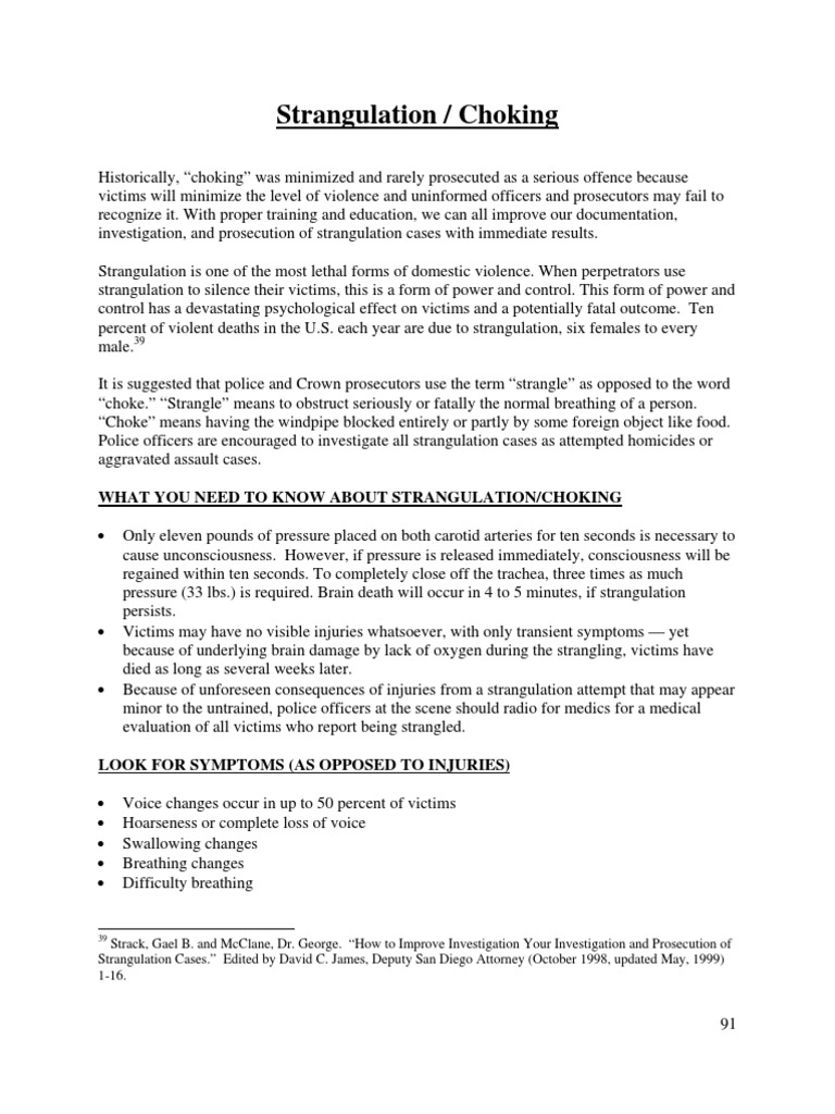 Understanding Strangulation Risks | PDF | Social Science | Self-Improvement