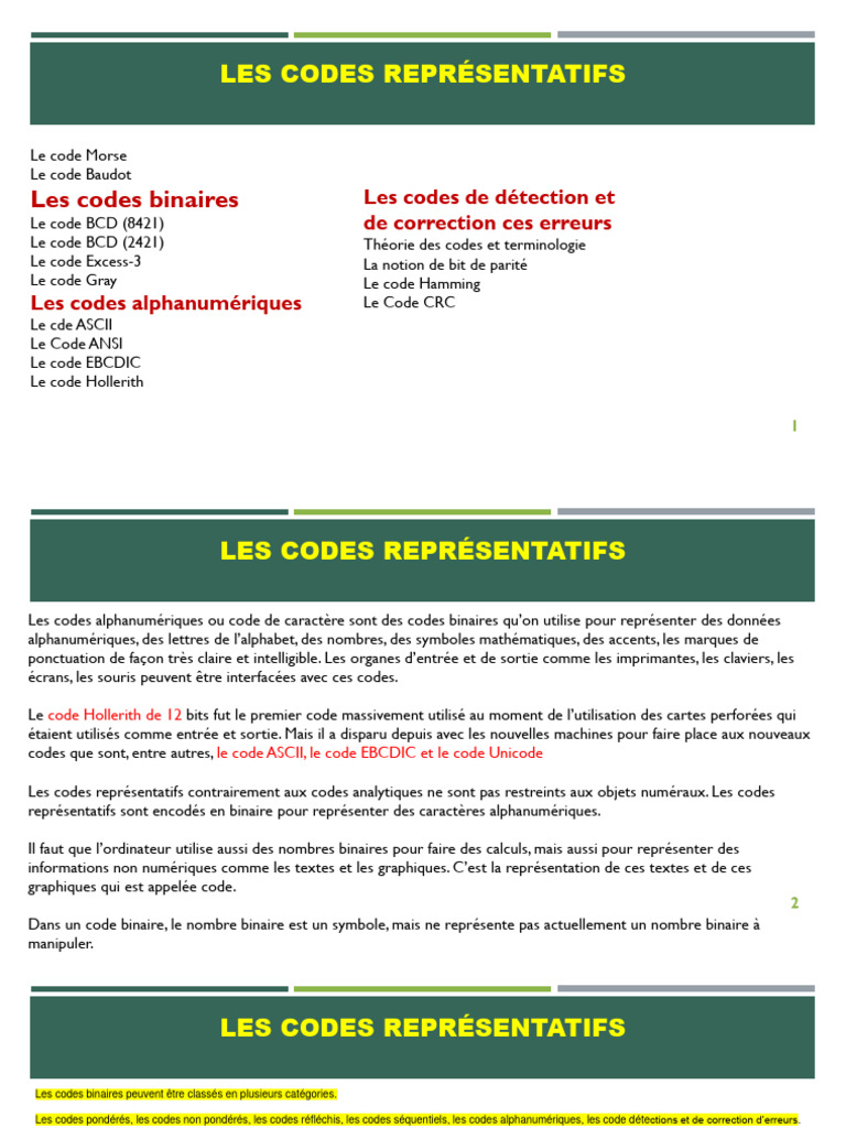 02-CODAGE-REPRESENTATIF | PDF