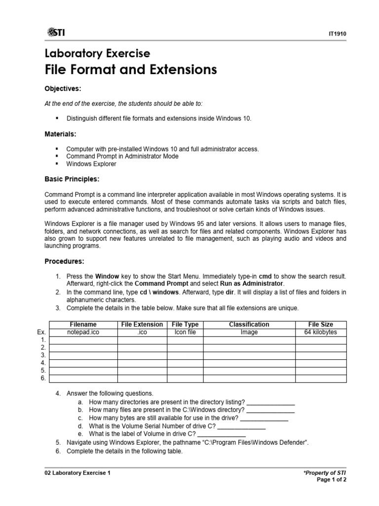 02 Laboratory Exercise 1 | PDF