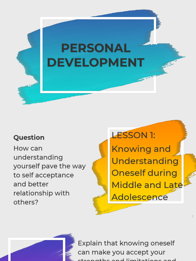 Week 1 PerDev | PDF | Self Concept | Philosophy Of Self