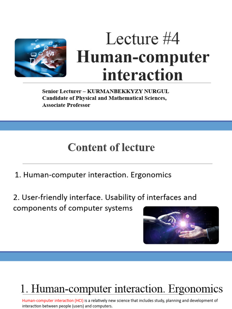 ICT 4 Lecture++ | PDF | Usability | Human–Computer Interaction