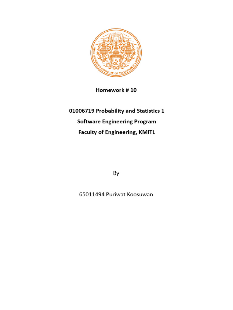 HW10 Prob 65011494 | PDF | Computers