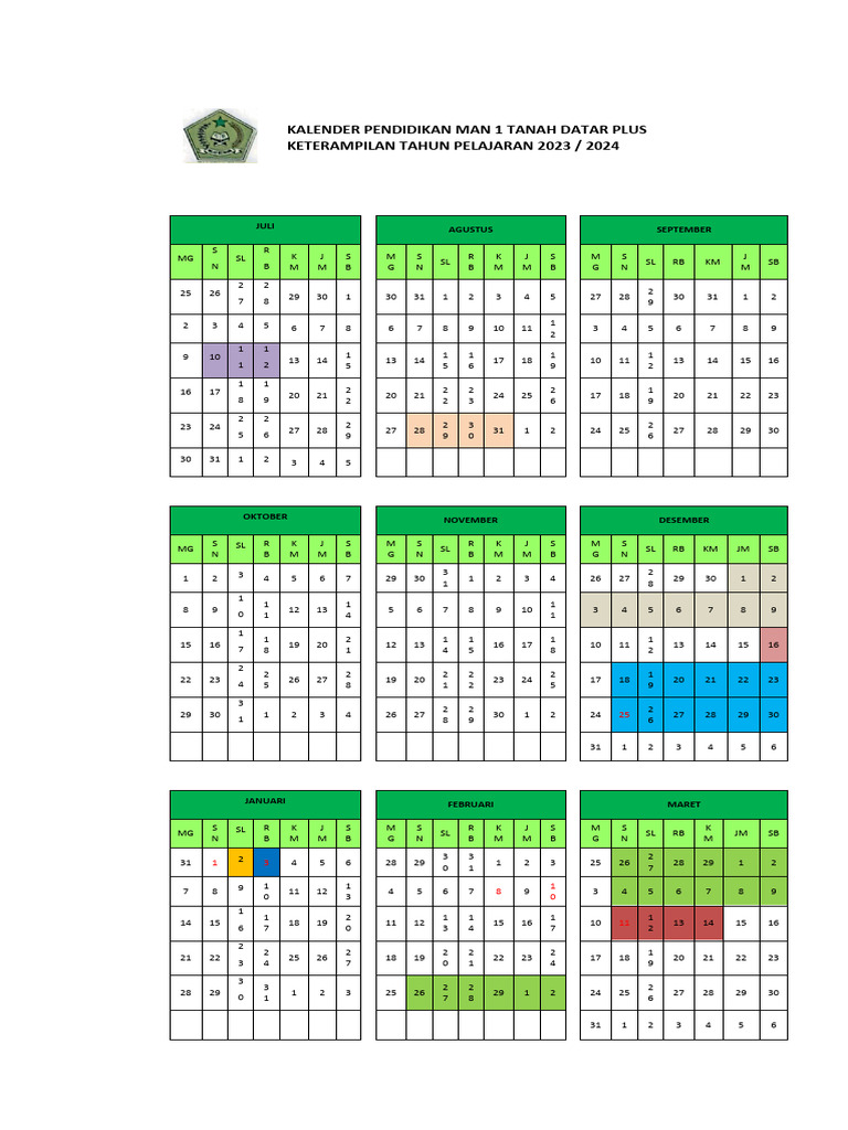 Kalender MAN 1 TD | PDF
