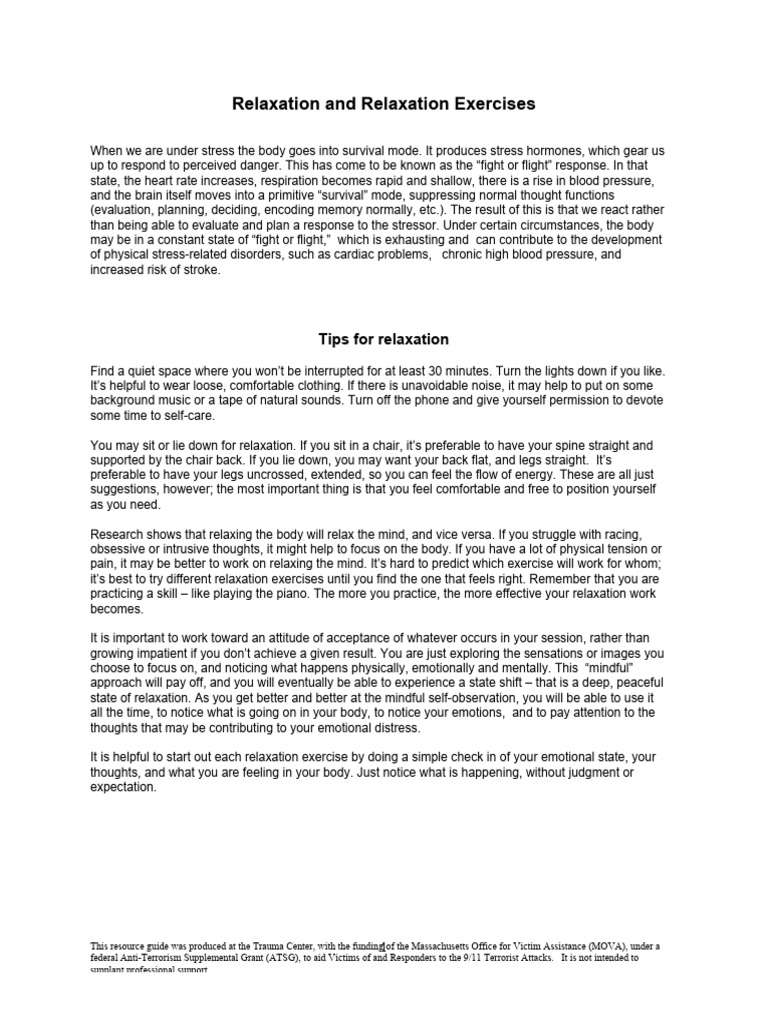 23 Relaxation-Exercises | PDF