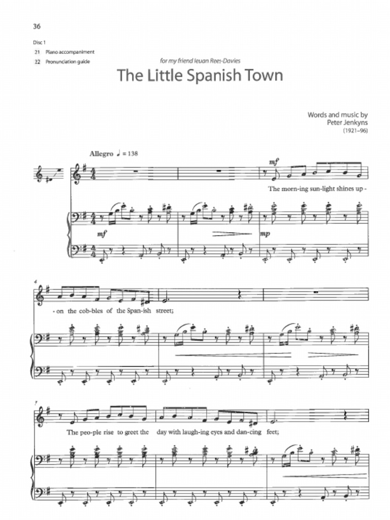 ABRSM2 11.the Little Spanish Town | PDF