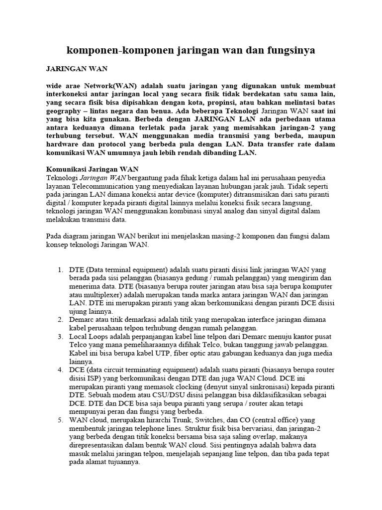 komponen-komponen WAN | PDF