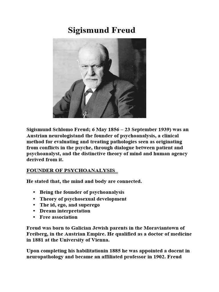 2) Sigmund Freud | PDF | Sigmund Freud | Psychoanalysis