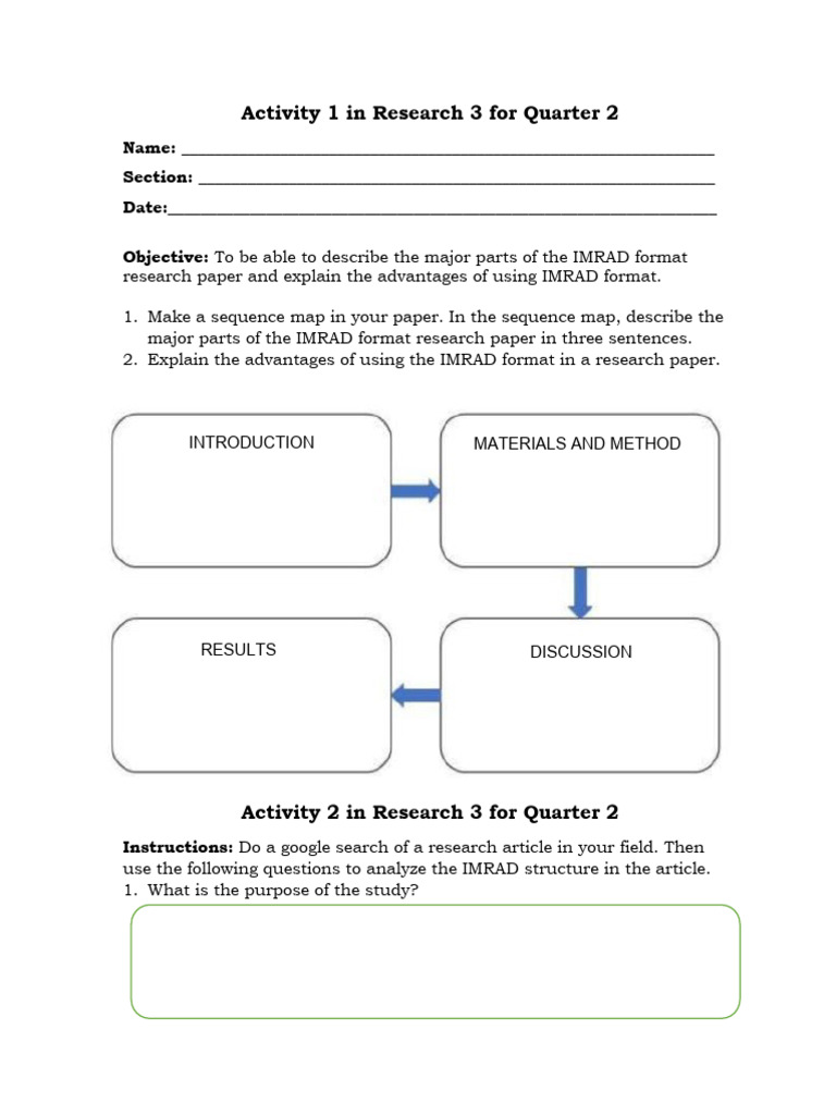 Activity 1 in Research 3 For Quarter 2 | PDF