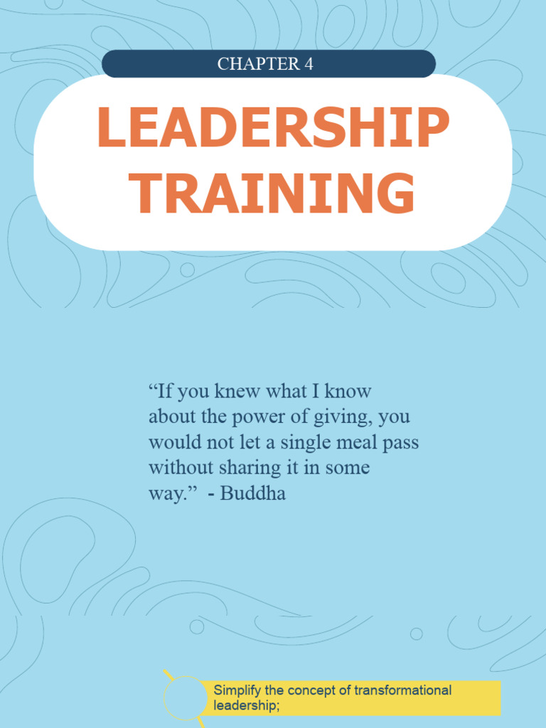 Chapter-4-LEADERSHIP-TRAINING | PDF