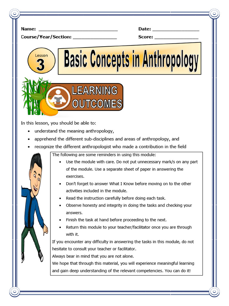 Lesson 3 Basic Concepts in Anthropology | Download Free PDF ...