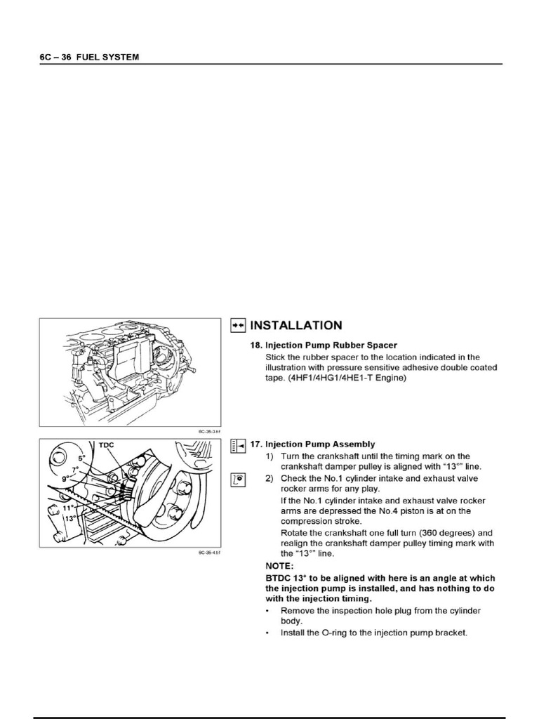 ISUZU 4HF1_4HG1_4HE1-T FUEL PUMP PART 1 | PDF