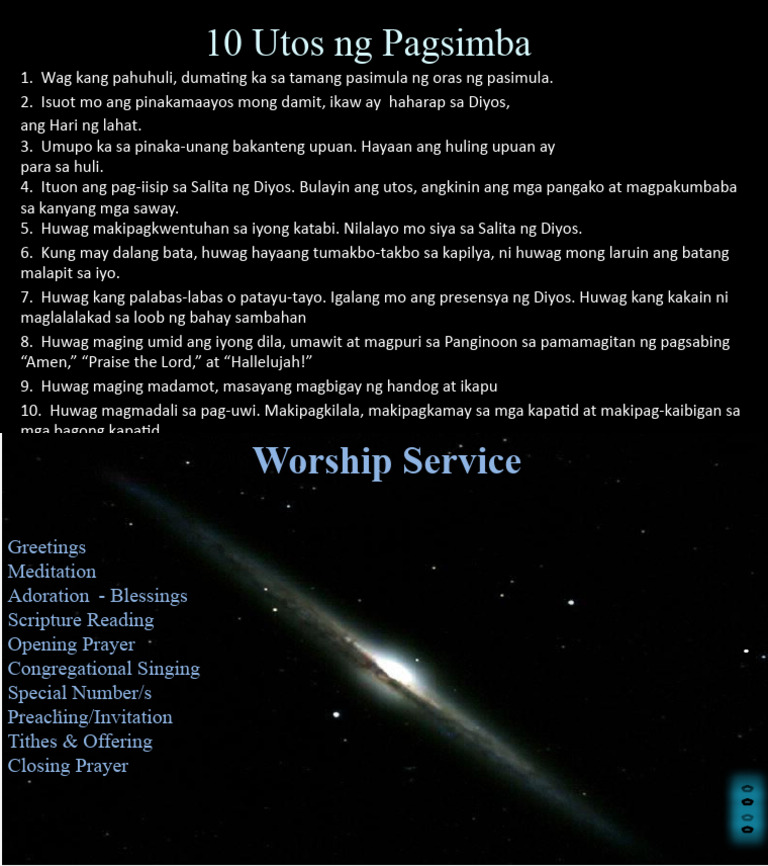 10 Utos NG Pagsimba | PDF