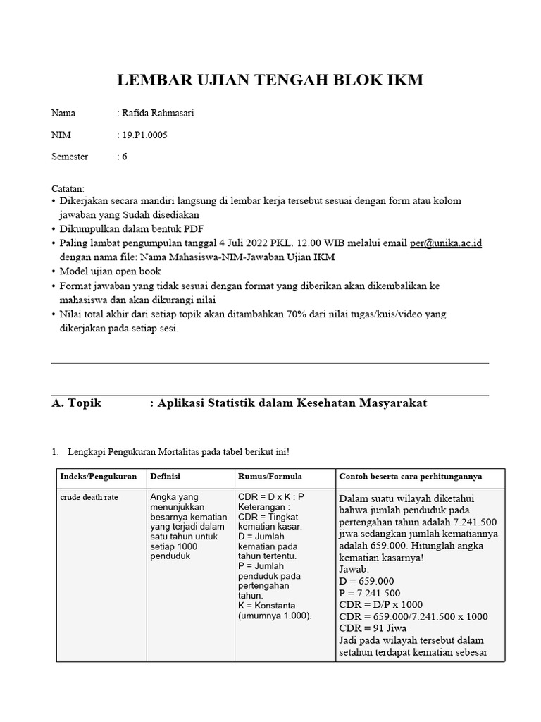 Soal Uab Ikm - Word (PHS) | PDF