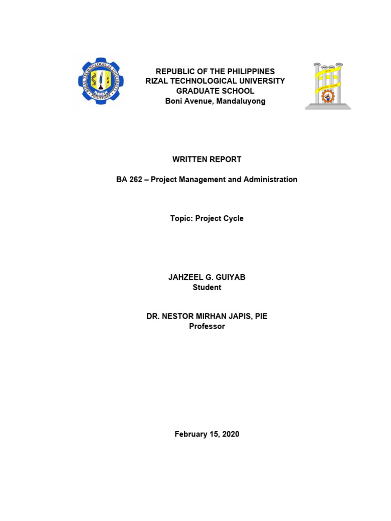 Written Report | PDF