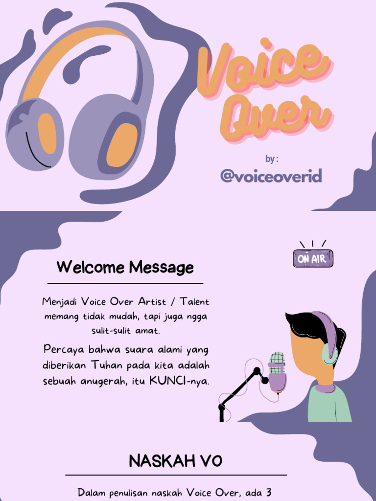Panduan Menjadi Voice Over Artist | PDF