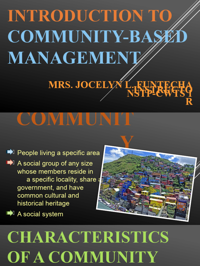 Final Introduction To Community Based Management Powerpoint | PDF ...