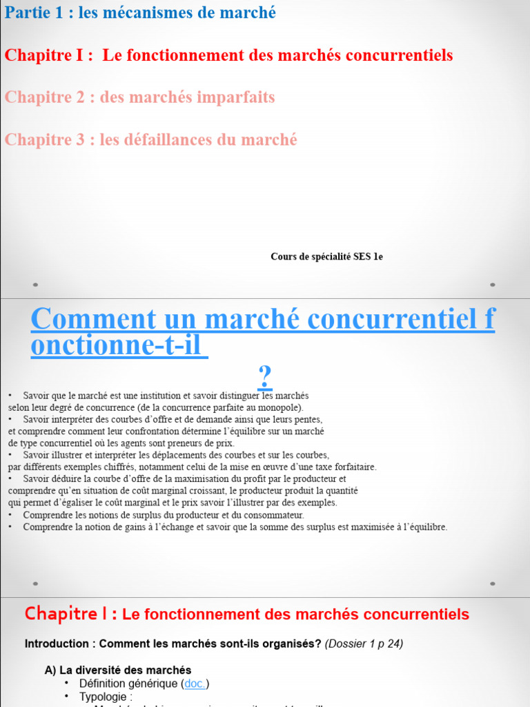 Mécanismes de Marché | PDF | Élasticité (économie) | Offre et demande