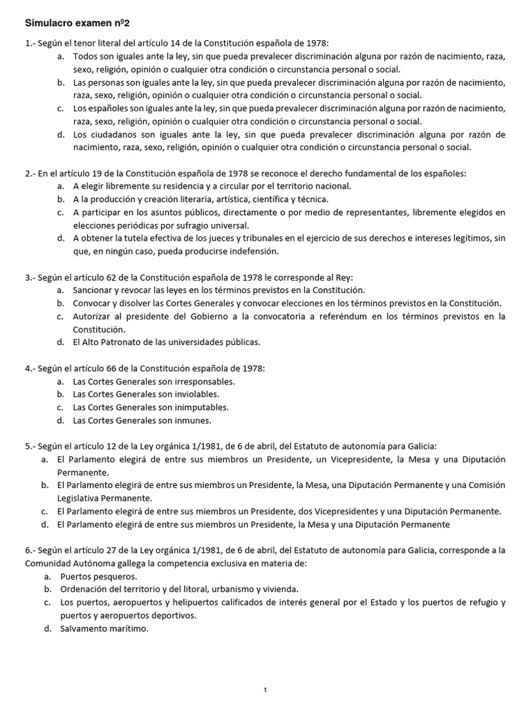 Simulacro Examen Nº2 | PDF