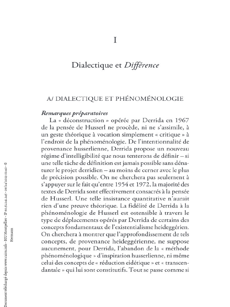 2 Dialectique Phénoménologie | PDF