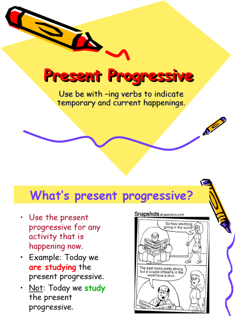 Present Progressive | PDF