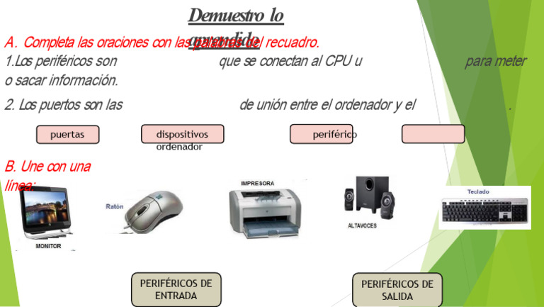 04 - Los Periféricos - 2do AB - IMPRIMIR EJERCICIOS | PDF