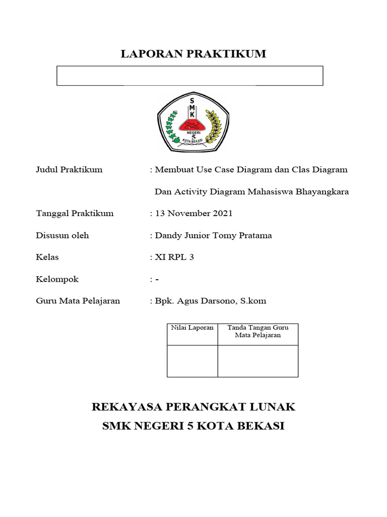 Laporan Praktik PPL (5) - Dandy XI RPL 3 | PDF