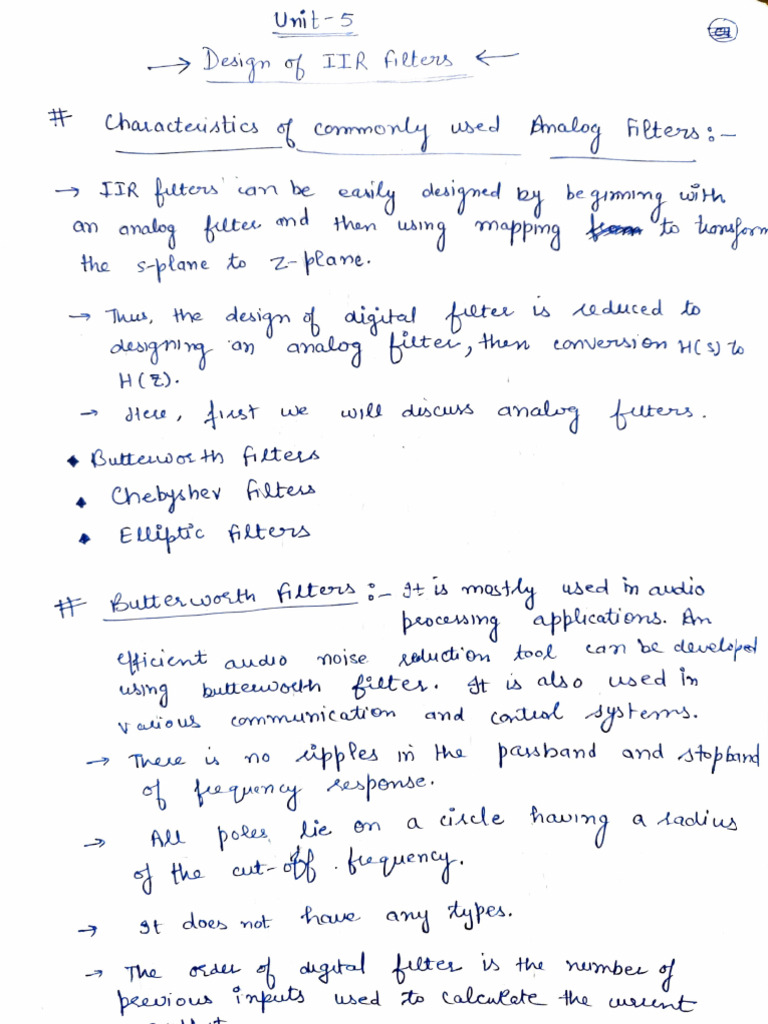 IIR Filters Design - DSP | Download Free PDF | Filtration | Applied Mathematics