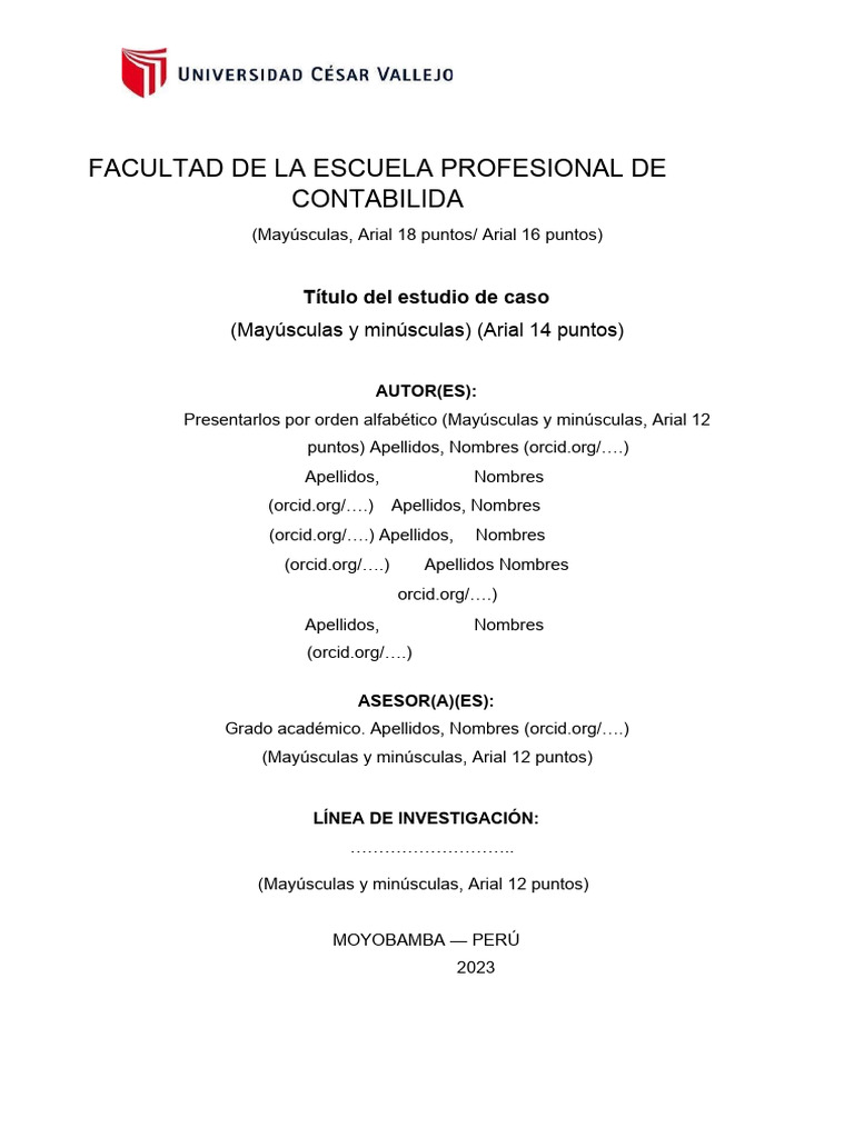 Formato - PNL Nivel 1 - Iv Ciclo Contabilidad Avanc | PDF | Caso de estudio | Caso de carta