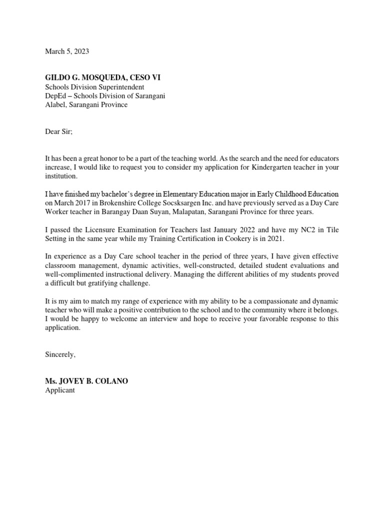 Letter of Intent to DepEd | PDF