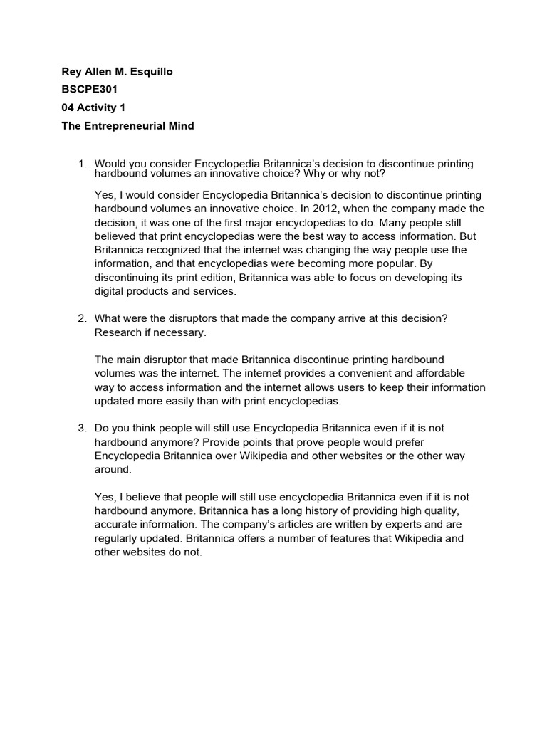 04 Activity 1 Entrep | PDF