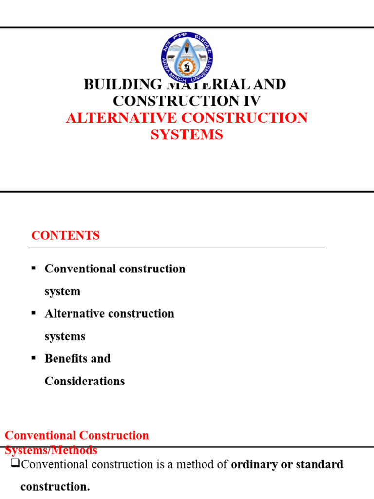 Alternative Building Construction Methods | PDF | Building Materials ...