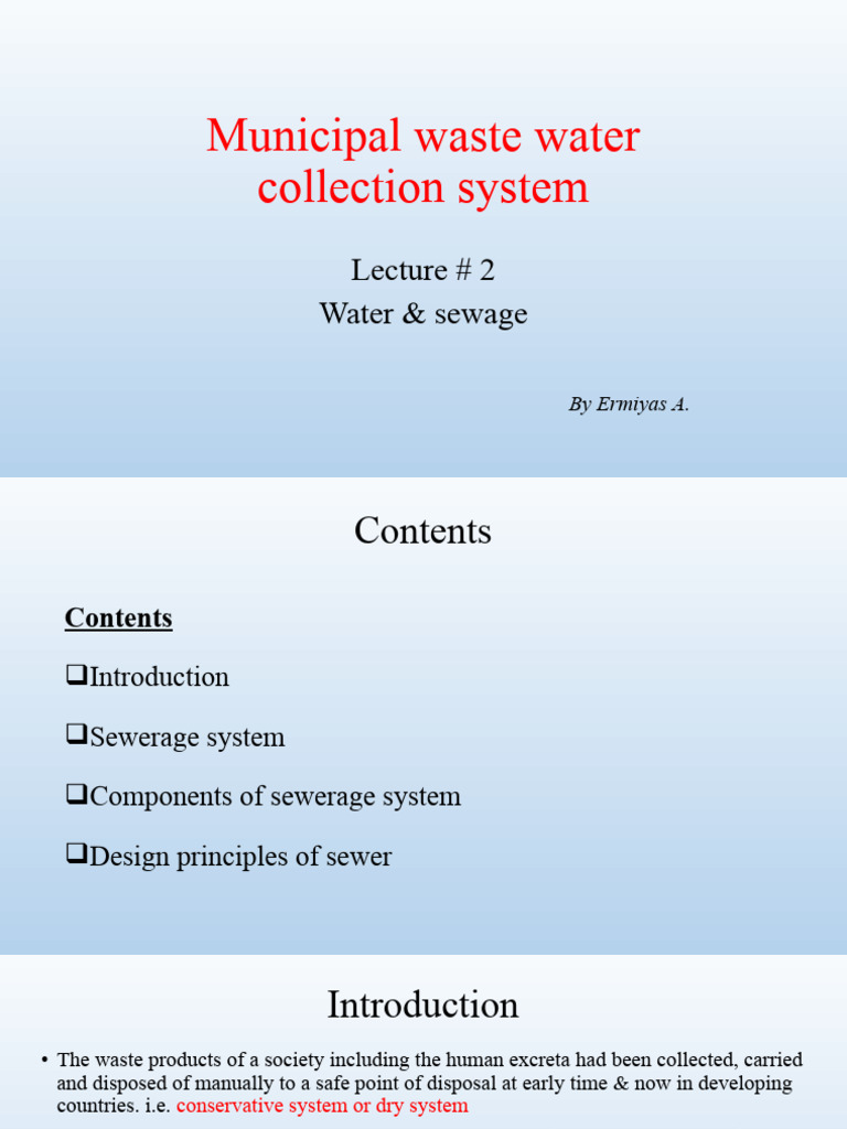 Components of Sewerage Systems Explained | PDF