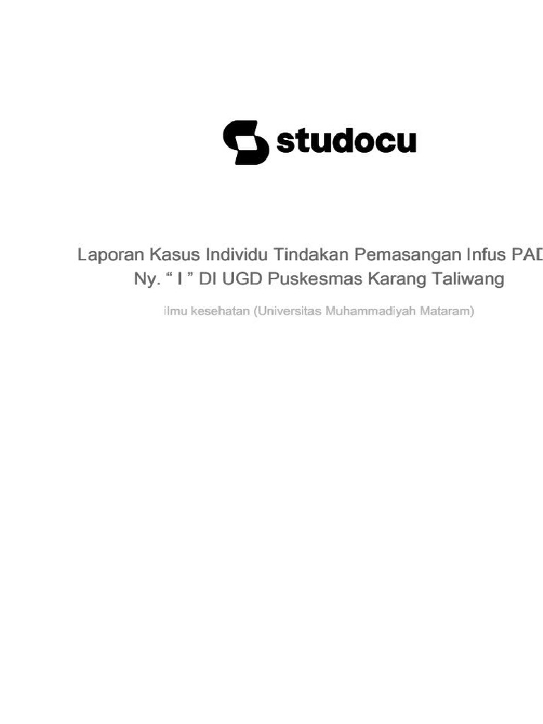 KDPK Pemasangan Infus | PDF