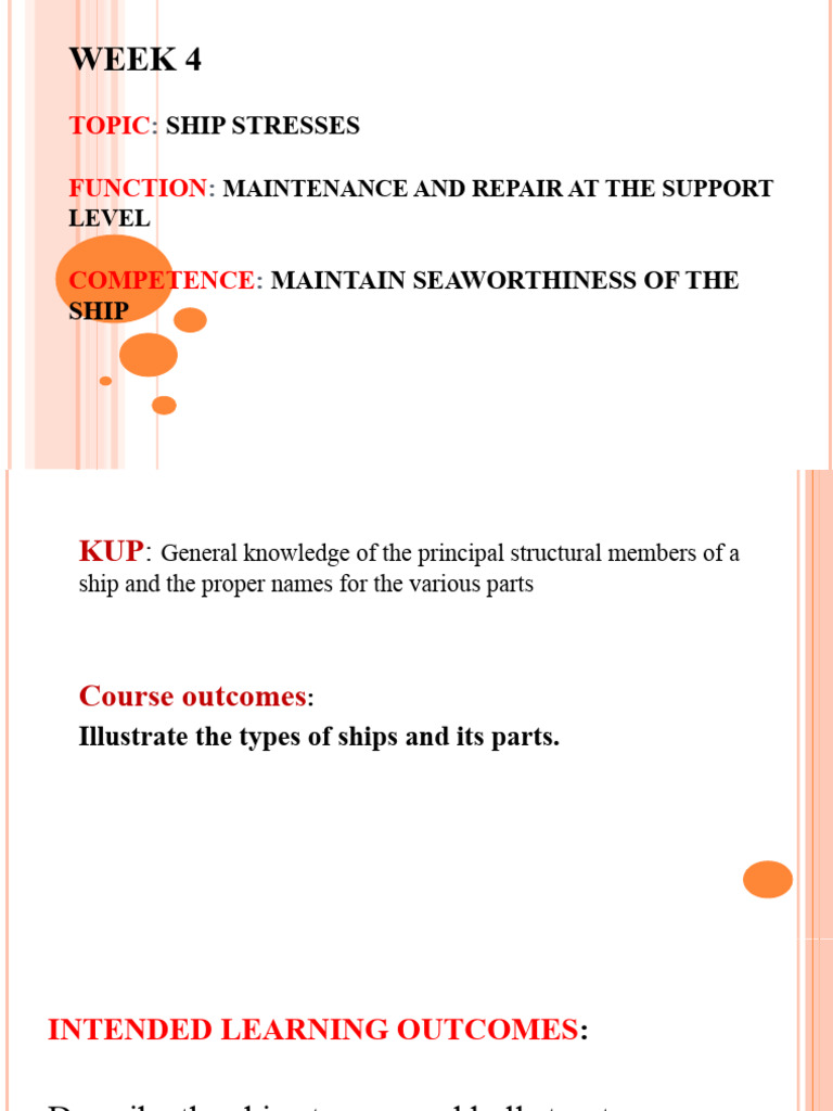 Week 4 Ship Stress Ppt | PDF