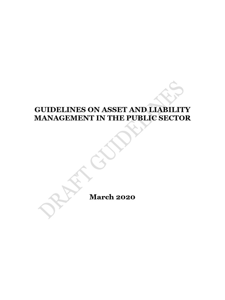 Guidelines On Asset and Liability Management in The Public Sector (2020 ...