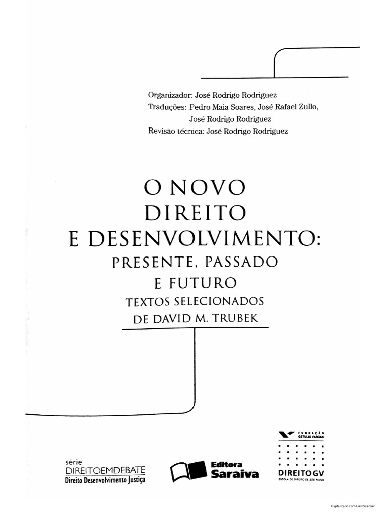 TRUBEK, David M. O Império Do Direito Na Ajuda Ao Desenvolvimento ...