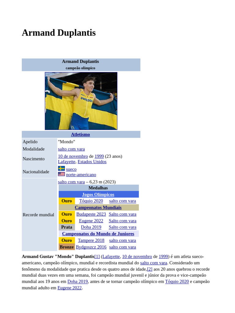 Armand Duplantis | PDF