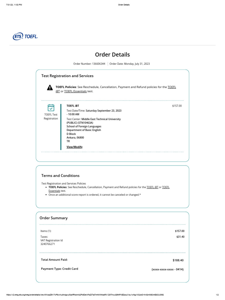 Order Details | PDF