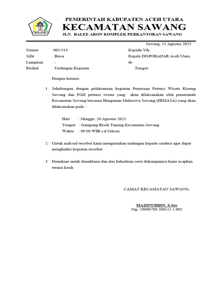 Undangan Arung Jeram | PDF