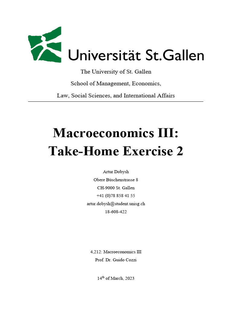 Exercise 2 Macro | PDF | Gross Domestic Product | Consumption (Economics)