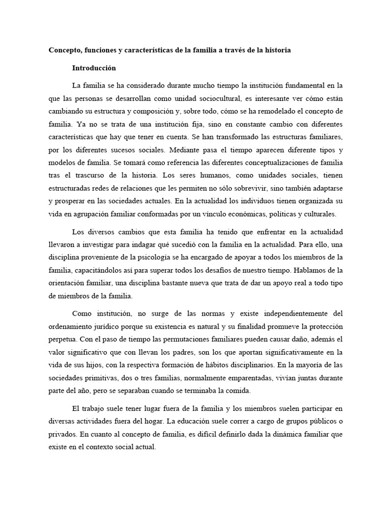 Historia de la familia ensayo | PDF